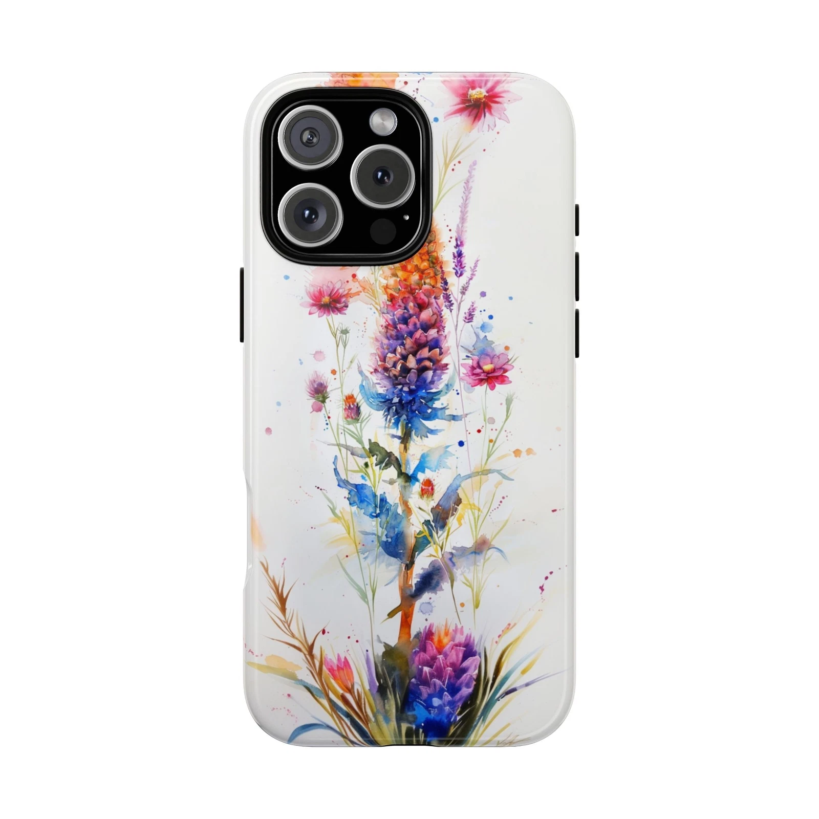 Abstract Lavender Floral Watercolor Art Phone Case for iPhone 17 to 11 ...