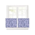Abstract Lavender Paisley Floral Short Blackout Curtains 24 Inch Long ...