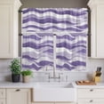 Abstract Lavender Purple White Water Ripples Curtain Tier and Valance ...