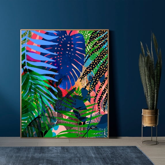 Abstract Leaf Composition Print Abstract Leaf Room Decor Modern Leaf ...