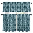 Abstract Leaf Kitchen Curtains Set for Windows, Art Abstract Geometric ...