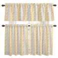 Abstract Leaf Kitchen Curtains Valance and Tier Set Orange and Grey ...