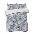 Abstract Leaf Quilts Bedding Set King Size Spring Vintage Blue Brown ...