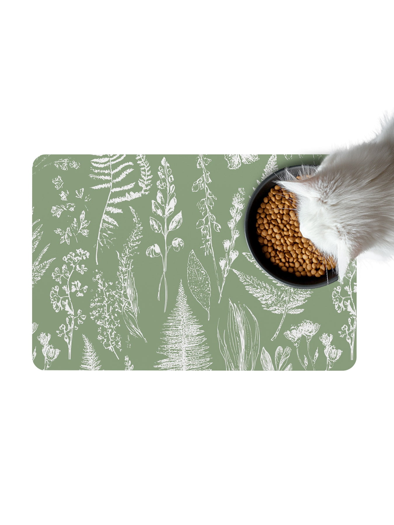 Abstract Leaves Doormat Non Slip Diatomaceous Earth Door Mat Absorbent ...