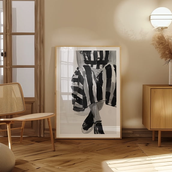 Abstract Legs Art Print Mid Century Modern Black & White Home Decor ...