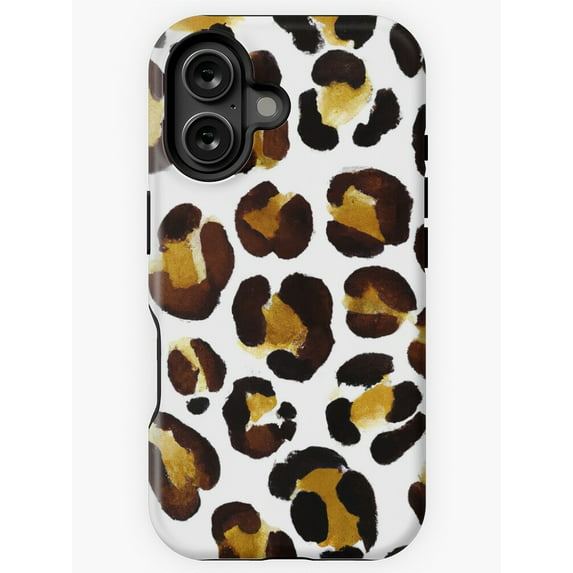Abstract Leopard Animal Print Watercolor Art iPhone Case 17 16 15 14 13 ...