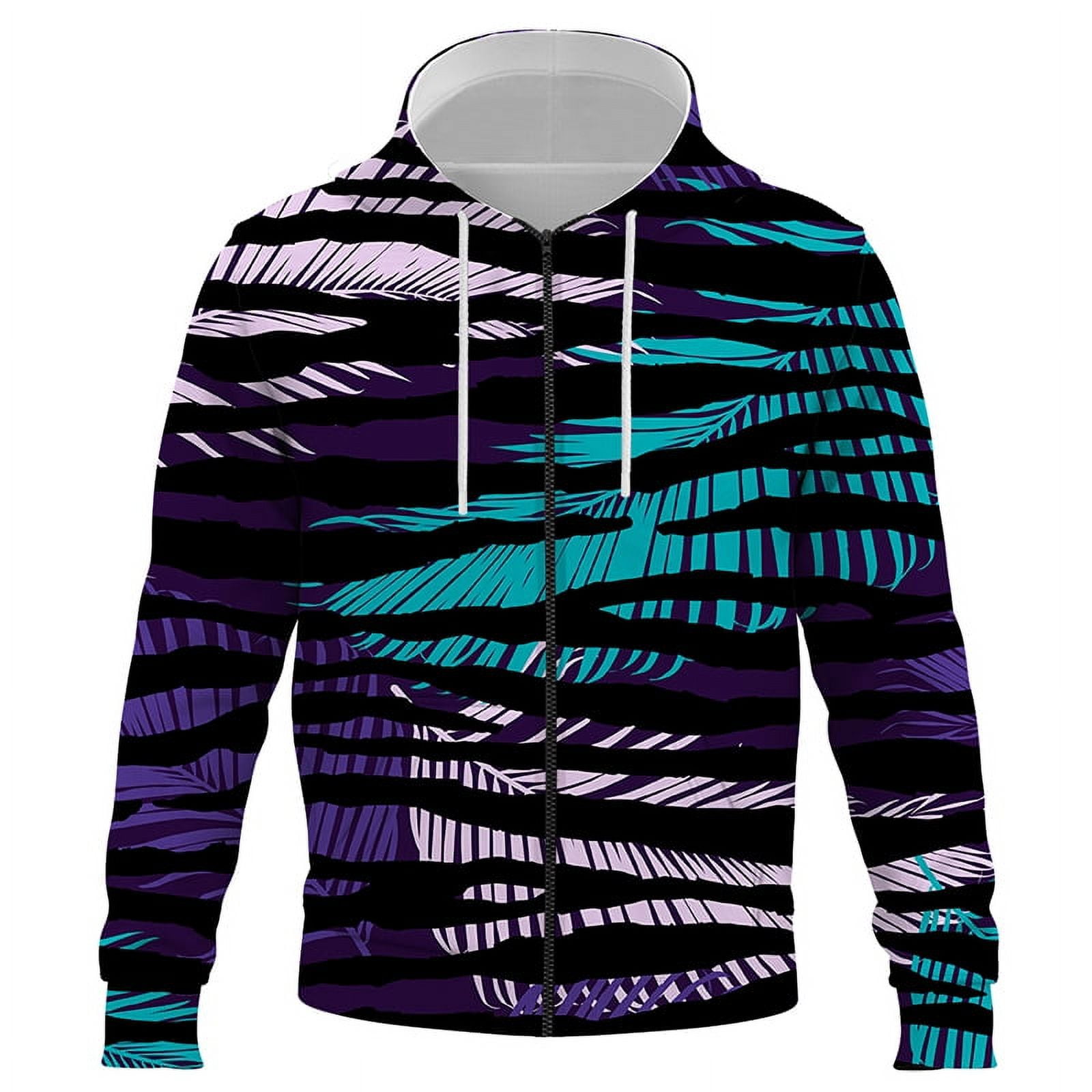 Abstract Leopard Print 3D Printed zipper Hoodie Men and Women Hip Hop ...