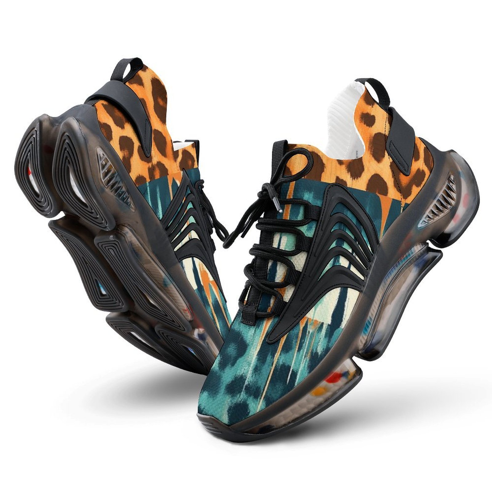 Abstract Leopard Print Drip Walking Shoes for Men Woman Lightweight ...
