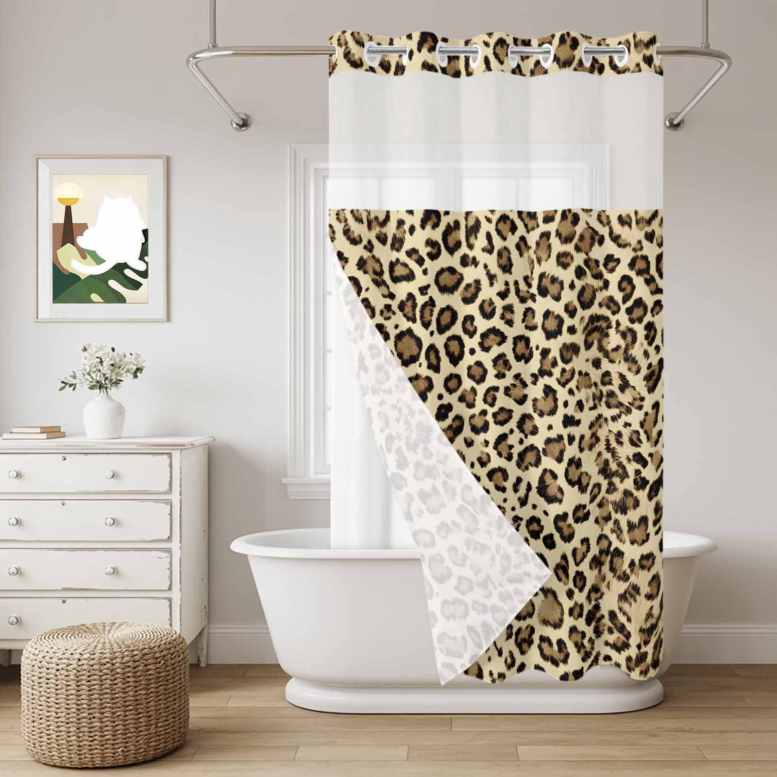 Leopard Print Shower Curtainnull