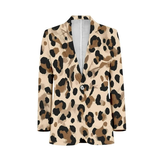Abstract Leopard Print Pattern Men Blazers Slim Clothing Summer Jacket Man Oversize Daily Suits ...