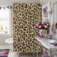 Abstract Leopard Print Pattern Shower Curtain for Bathroom, Farm Animal ...