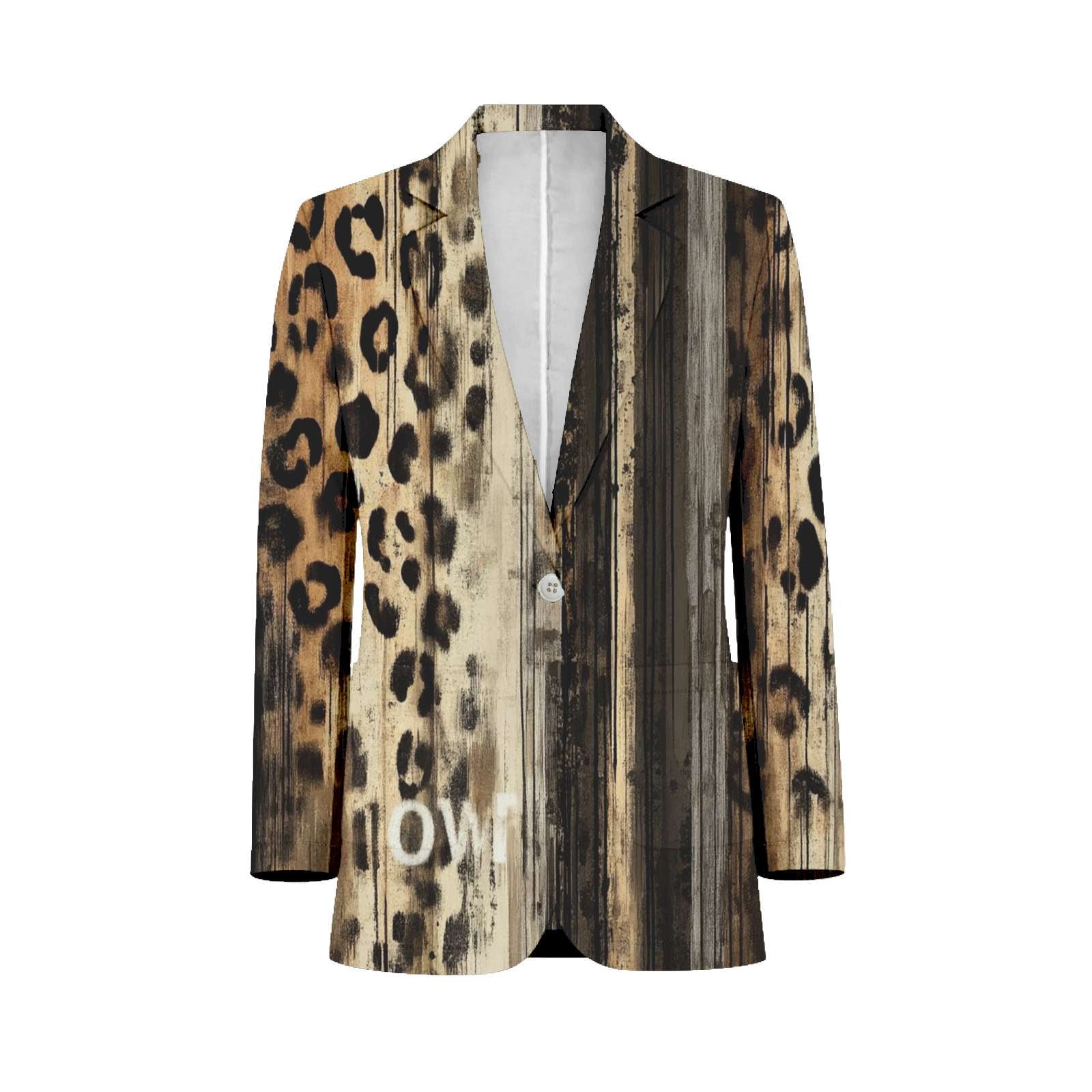 Abstract Leopard Print Stripes Art Mens Suits Shawl Collar Slim Fit ...
