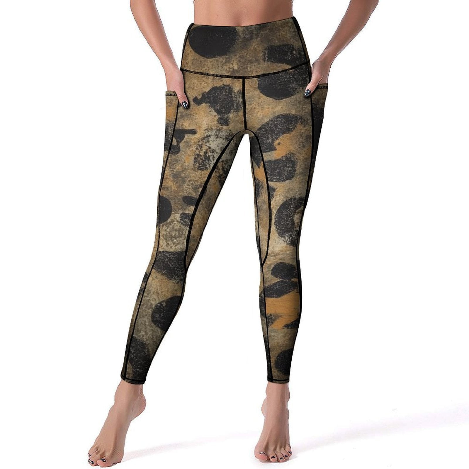Abstract Leopard Print Texture Leggings Legging Gym Gym Pants Gym ...