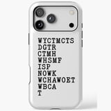 Abstract Letter Code Modern TechPhone Case for iPhone 17 11 12 13 14 15 ...