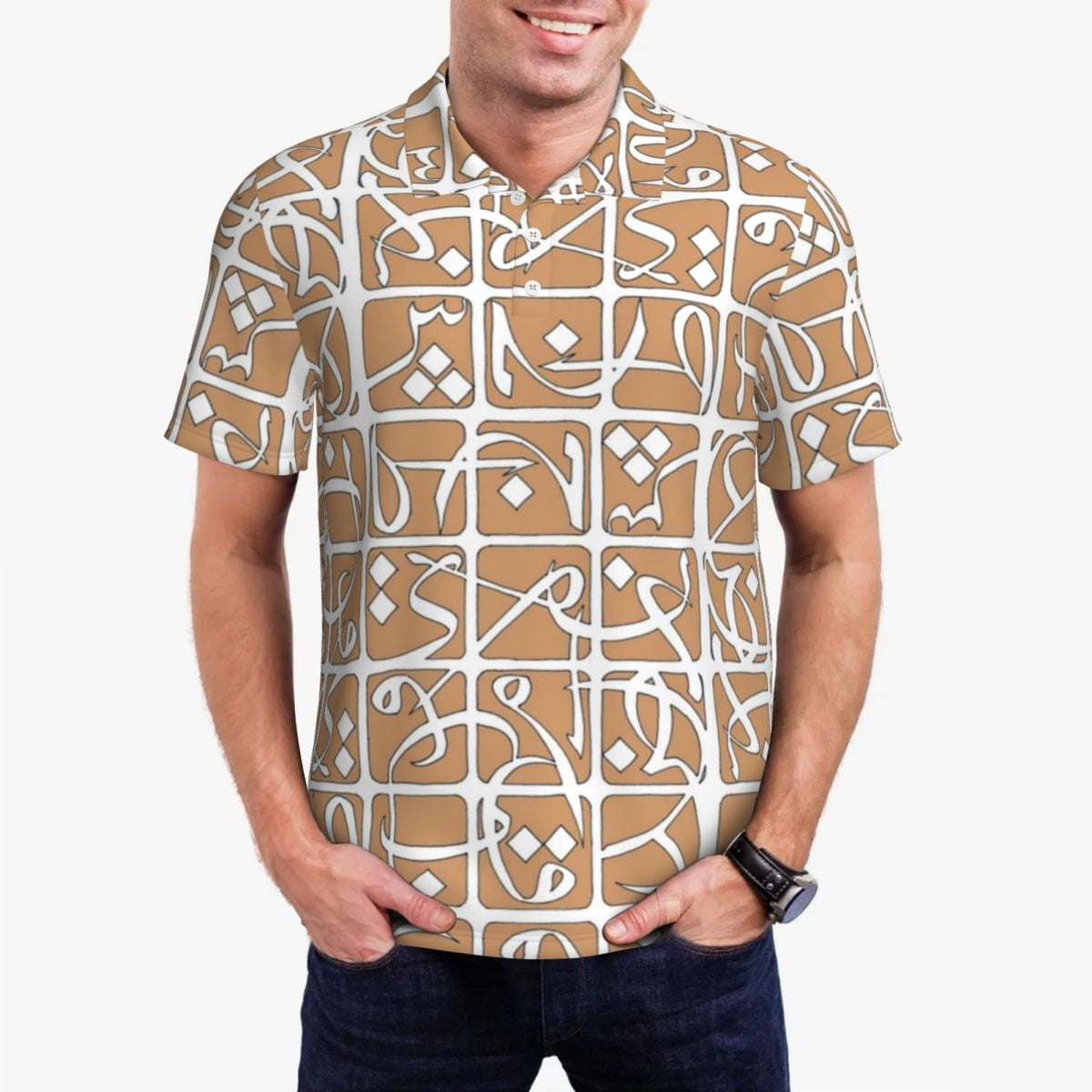 Abstract Letters Casual T-Shirts Colorful Alphabet Polo Shirts Turn ...