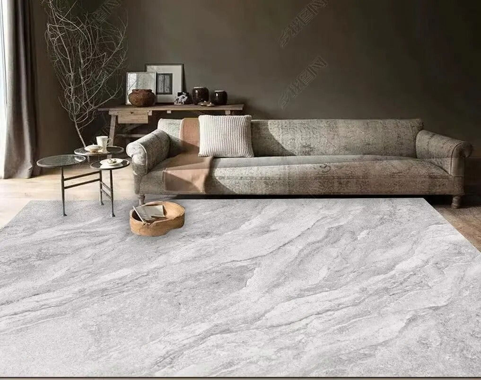 Abstract Light Luxury Living Room Carpet Short Plush Flannel Bedroom ...