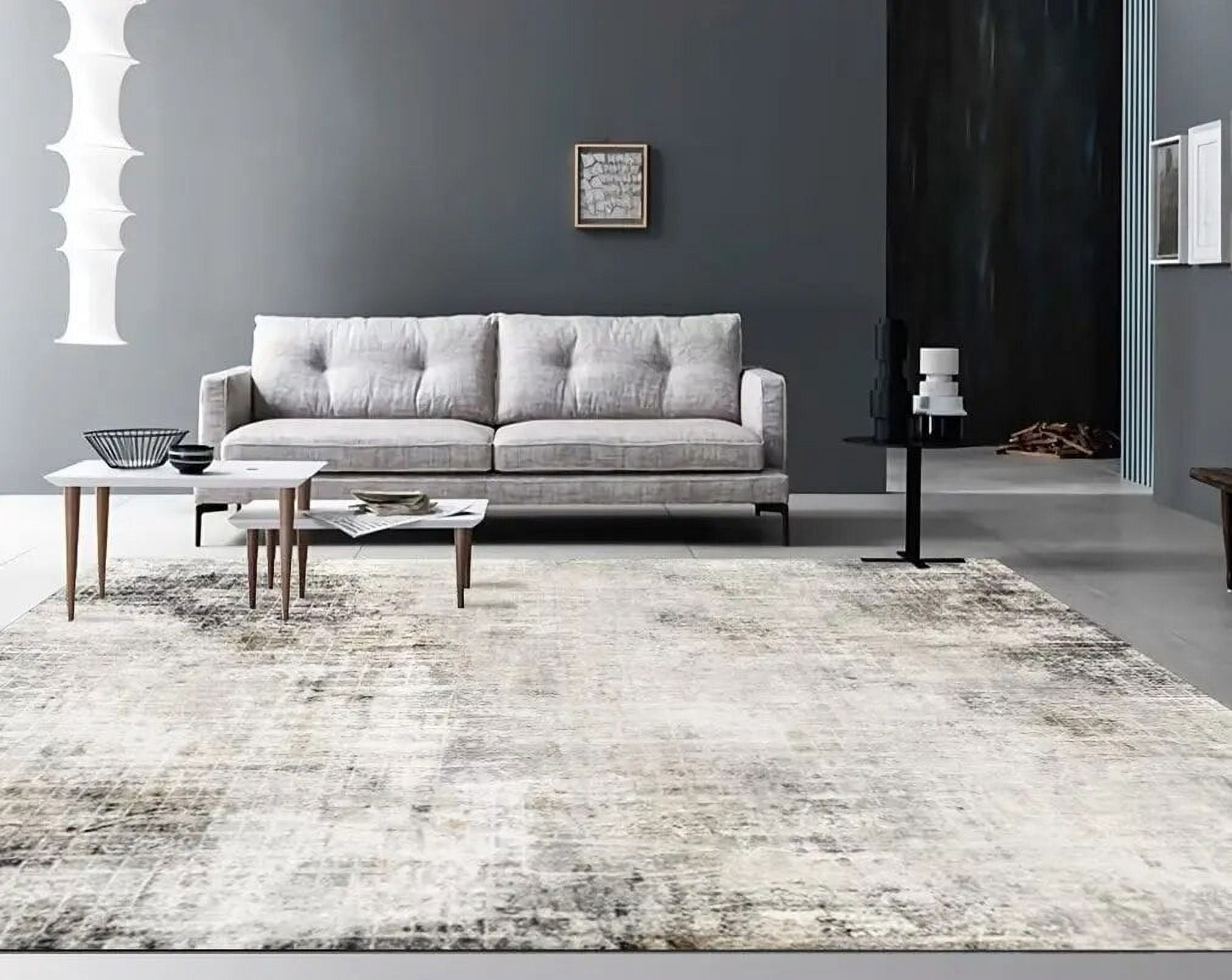 Abstract Light Luxury Living Room Carpet Short Plush Flannel Bedroom ...