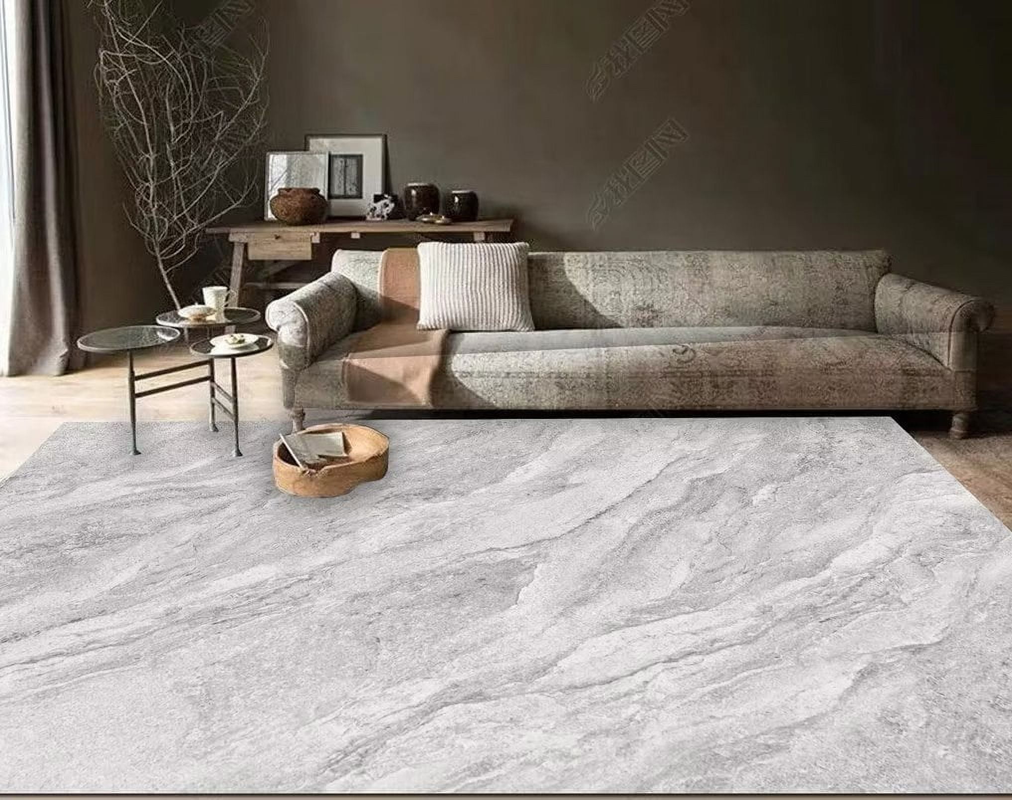 Abstract Light Luxury Living Room Carpet Short Plush Flannel Bedroom ...