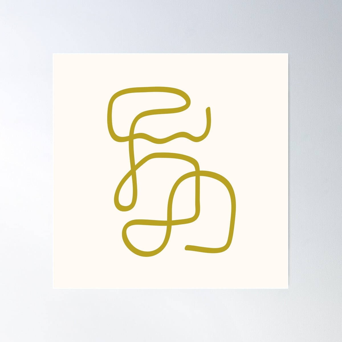 Abstract Line #3 \\ Chartreuse Line Poster Wall Art, Modern Wall Decor ...