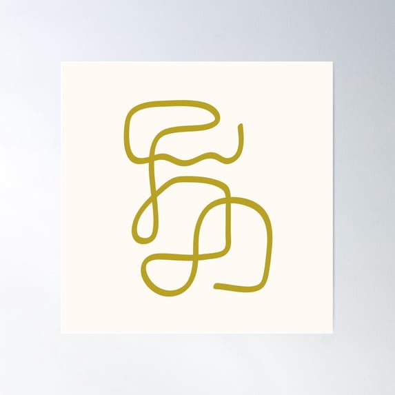 Abstract Line #3 \\ Chartreuse Line Poster Wall Art, Modern Wall Decor ...