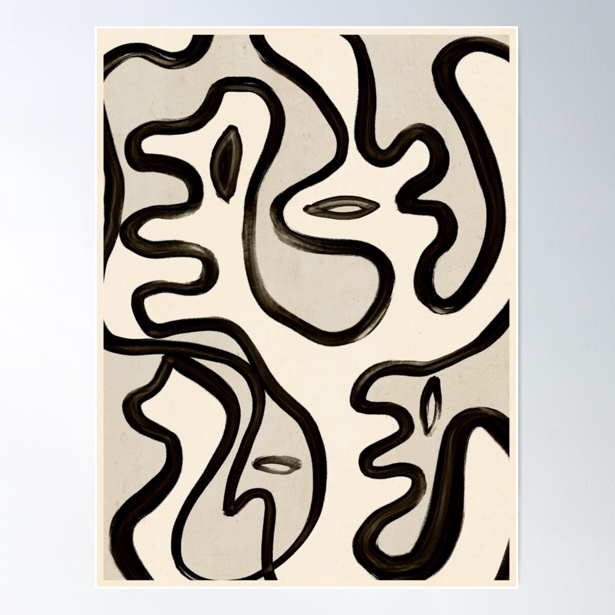 Abstract Line Art 249 Poster Wall Art, Modern Wall Decor For Living ...