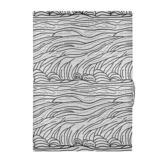 Abstract Line Art Design Door Curtain Blackout Thermal Insulated Door ...