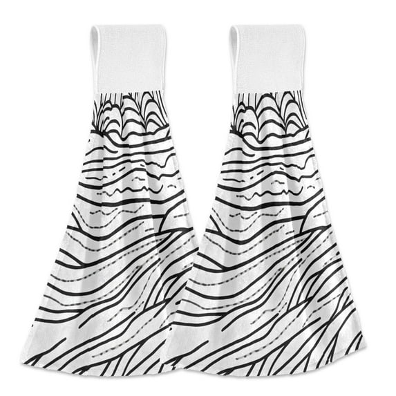 Abstract Line Art Design Hand Towels 2 Pack Quick Drying Home Storage ...