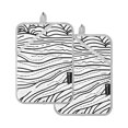 Abstract Line Art Design Pot Holder Set 2 Piece Non-Slip Oven Hot Pads ...