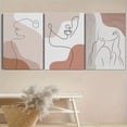 Abstract Line Art, Minimal One Line Face Posters, Neutral Beige ...