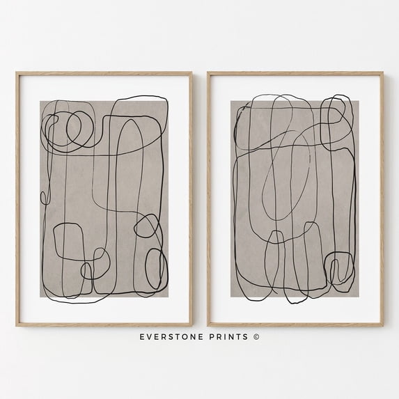 Abstract Line Art Neutral Abstract Line Drawing Abstract Modern ...