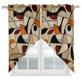 Abstract Line Art Swag Curtain Valance for Windows, Vintage Minimalist ...
