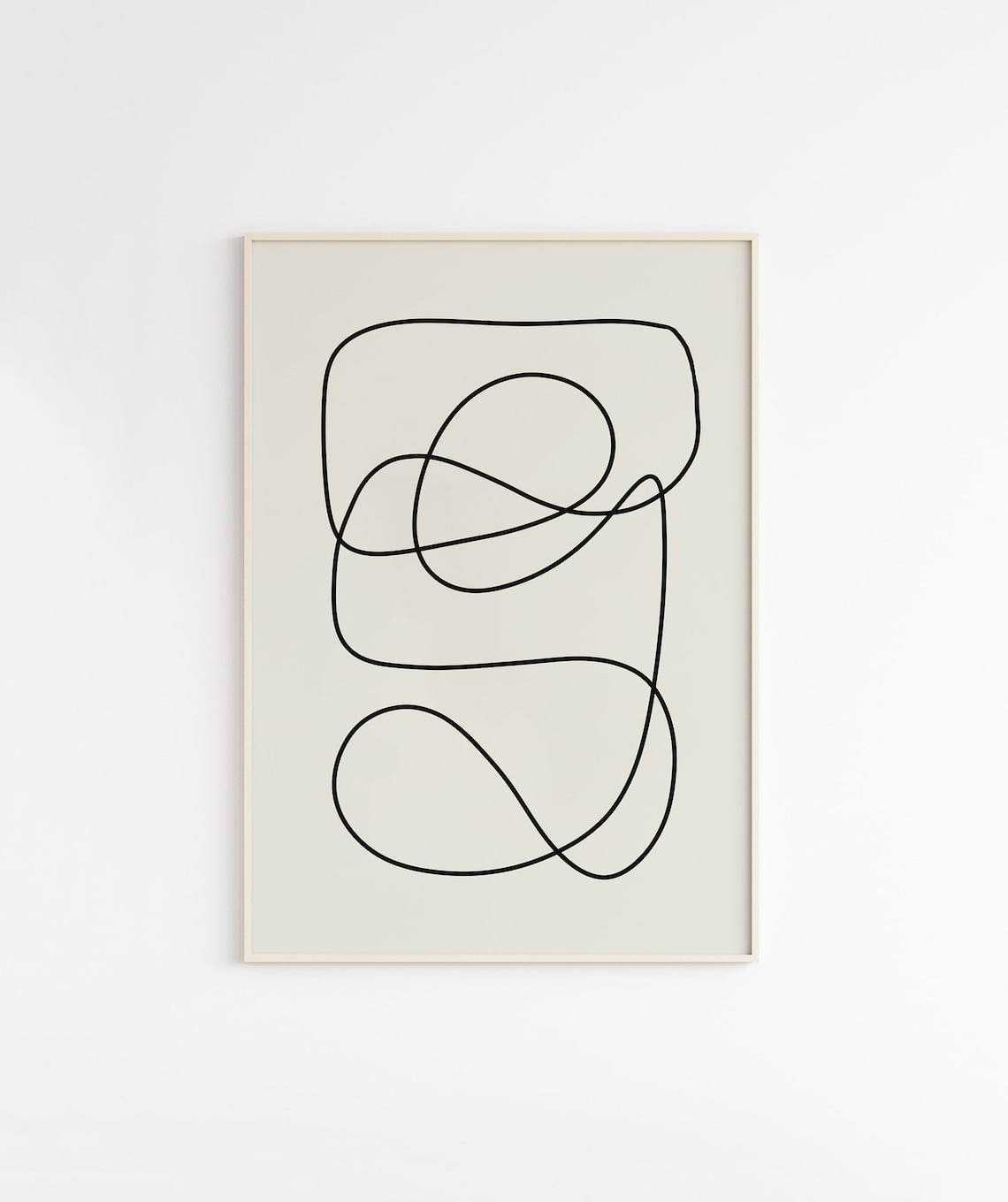Abstract Line Drawing Print, Neutral Wall Art, One Line Drawing Wall ...
