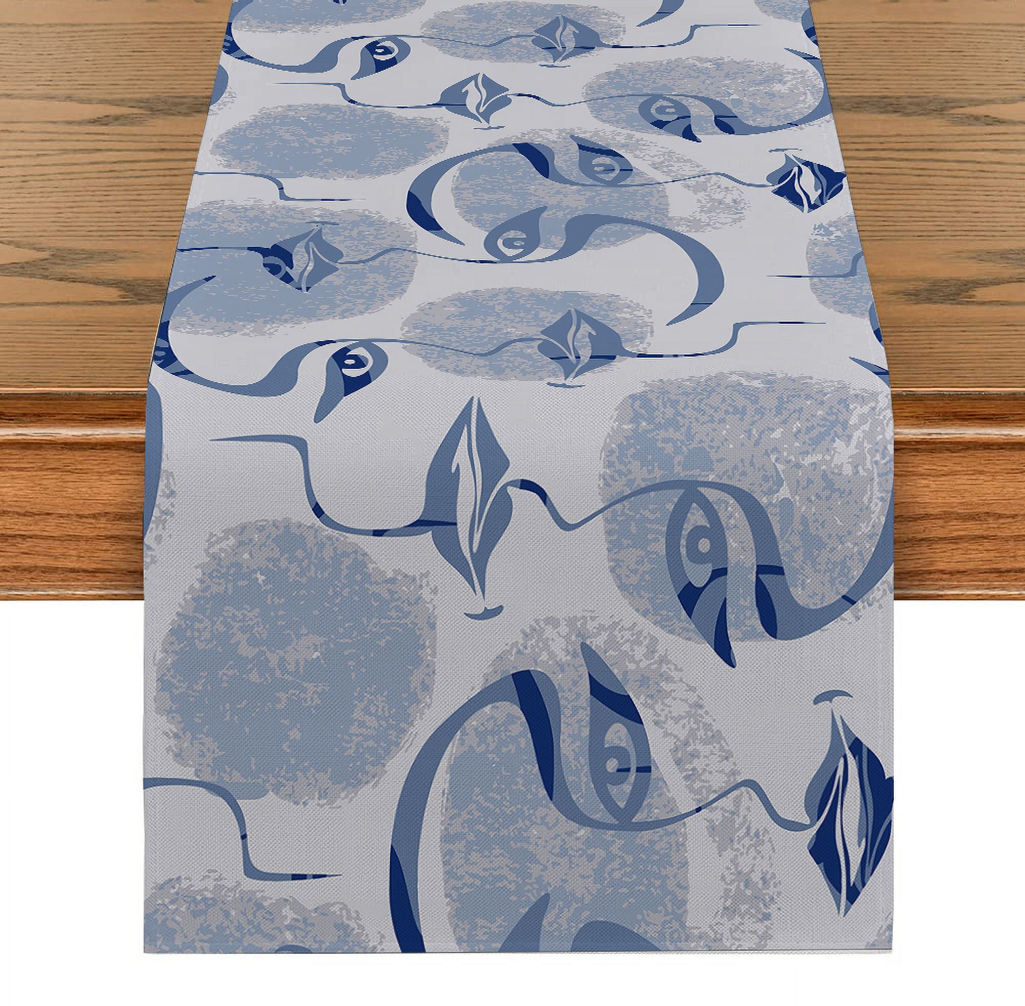 Abstract Line Figure Table Runner Rustic Dining Table rations Table ...