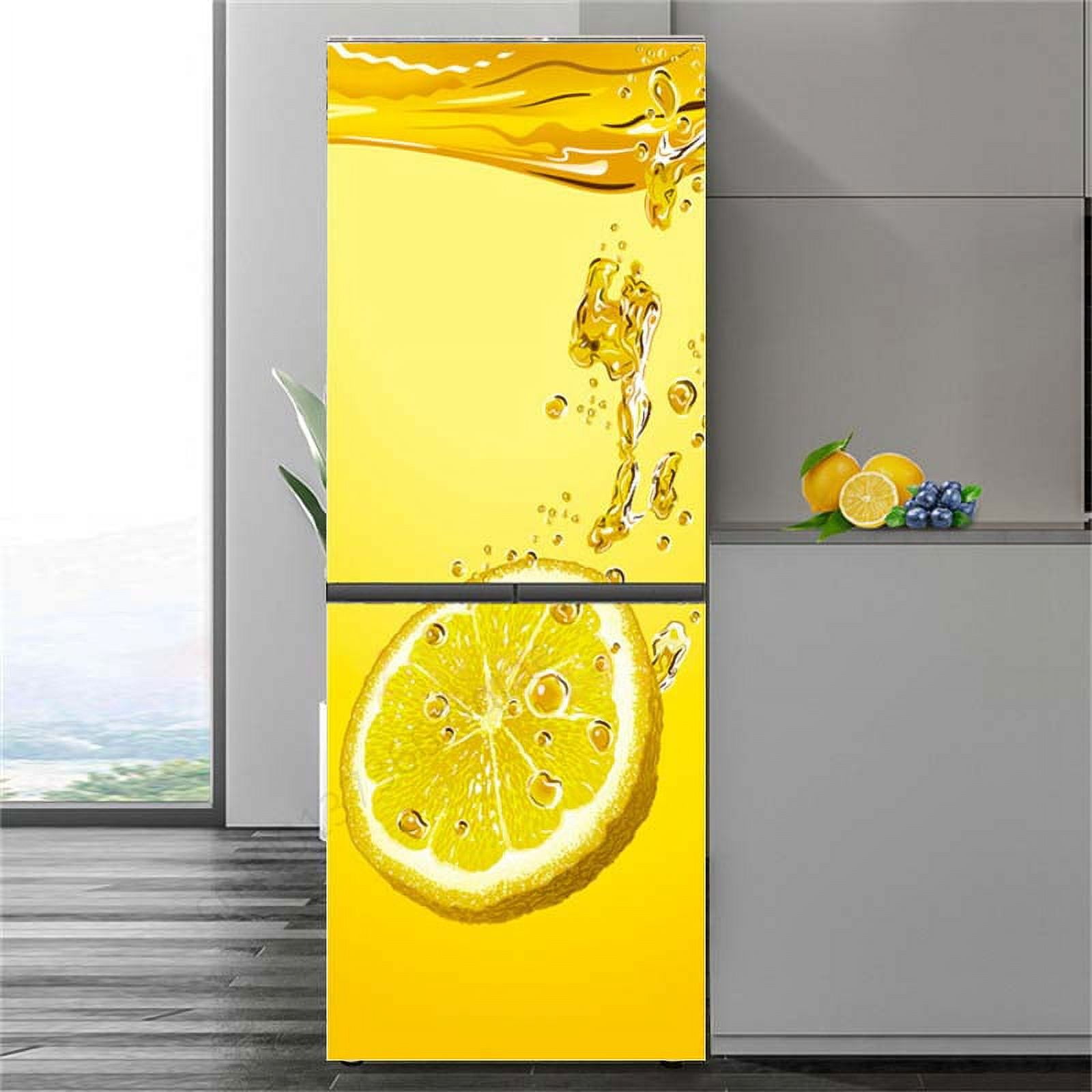 Abstract Line Fridge Stickers Adhesive Full Door Cover for Refrigerator ...