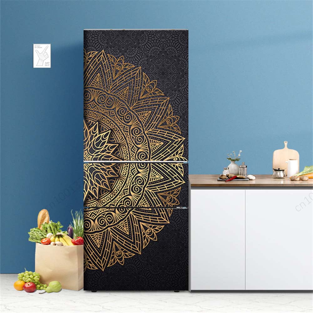 3D Three-dimensional Geometric Refrigerator Sticker DIY Self-adhesive ...