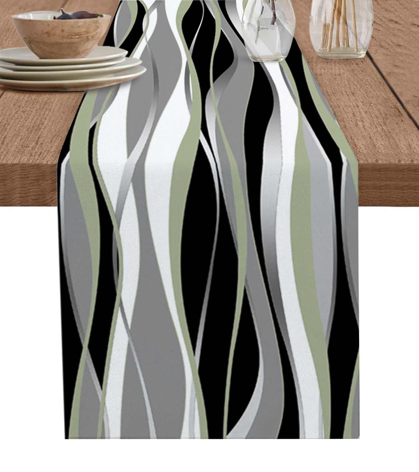 Abstract Line Gradient Table Runner ration Home r Dinner Table ration ...