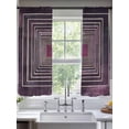 Abstract Line Impressionistic Style Chiffon Sheer Curtains 72 Inches ...