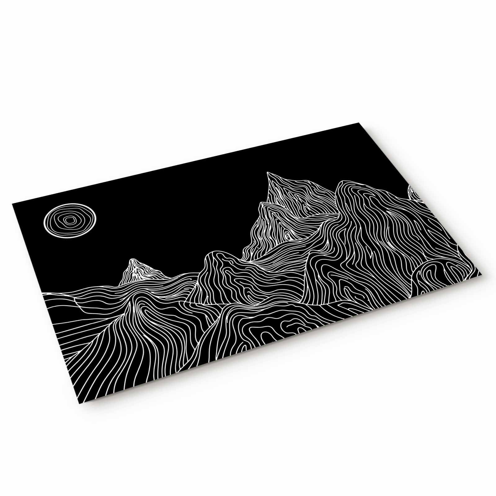 Abstract Line Peaks Door Mat Modern Geometric Lines Sunset Hills ...