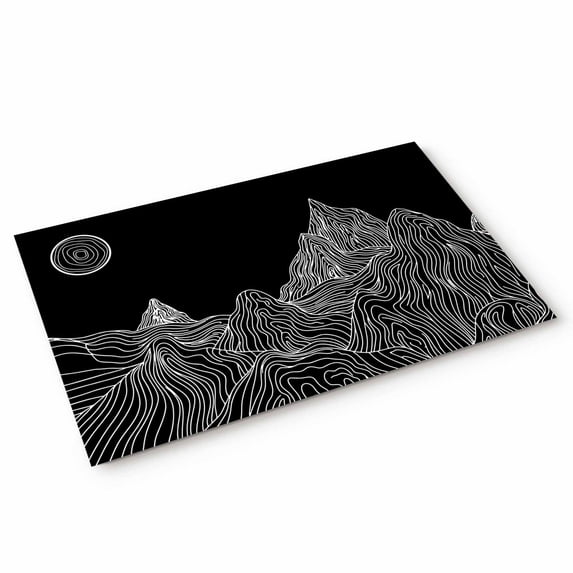 Abstract Line Peaks Door Mat Modern Geometric Lines Sunset Hills ...