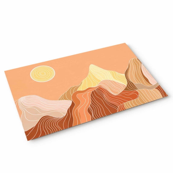 Abstract Line Peaks Door Mat Modern Geometric Lines Sunset Hills ...