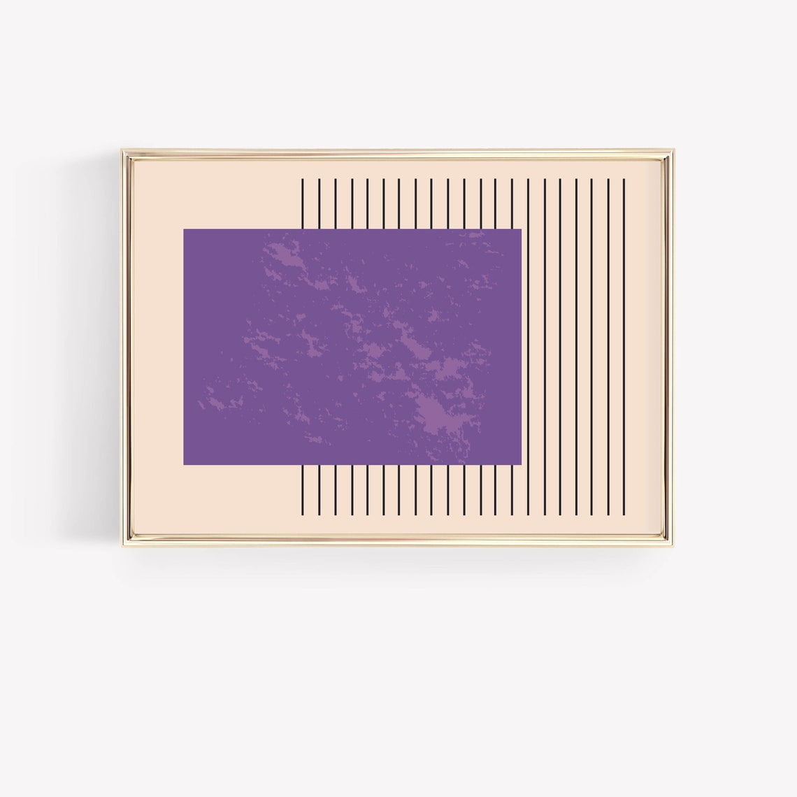 Abstract Line Poster Art, Mid Century Purple Aesthetic Wall Print ...