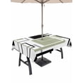 Abstract Lines Art Rectangle Outdoor Tablecloth with Umbrella Hole ...