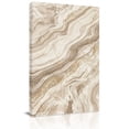 Abstract Lines Canvas Wall Art for Living Room, Granite Brown Marble ...