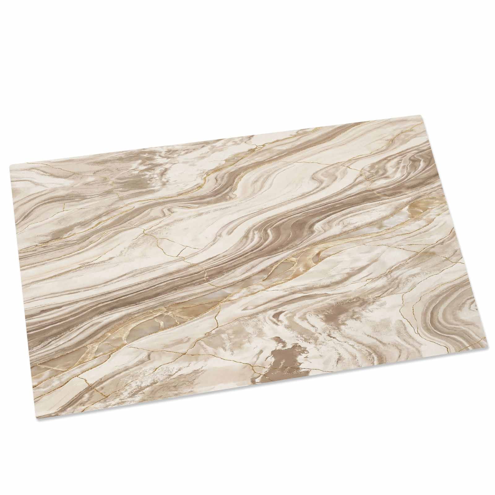 Abstract Lines Door Mat 20x31.5 Inch Granite Brown Marble Texture Wood ...