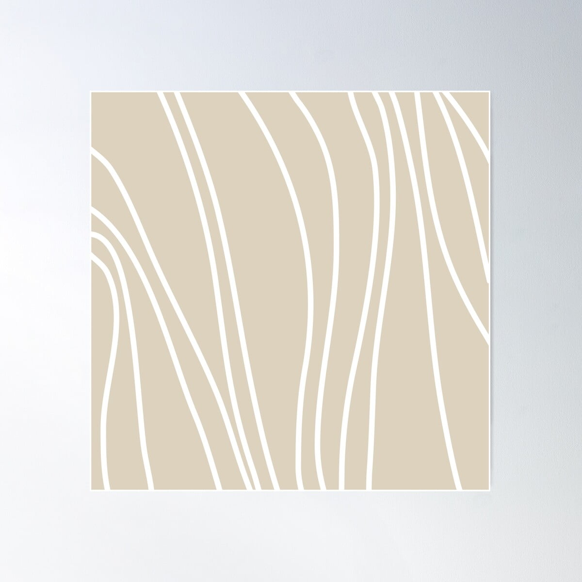 Abstract Lines (Neutral Color) Poster Wall Art, Modern Wall Decor For ...