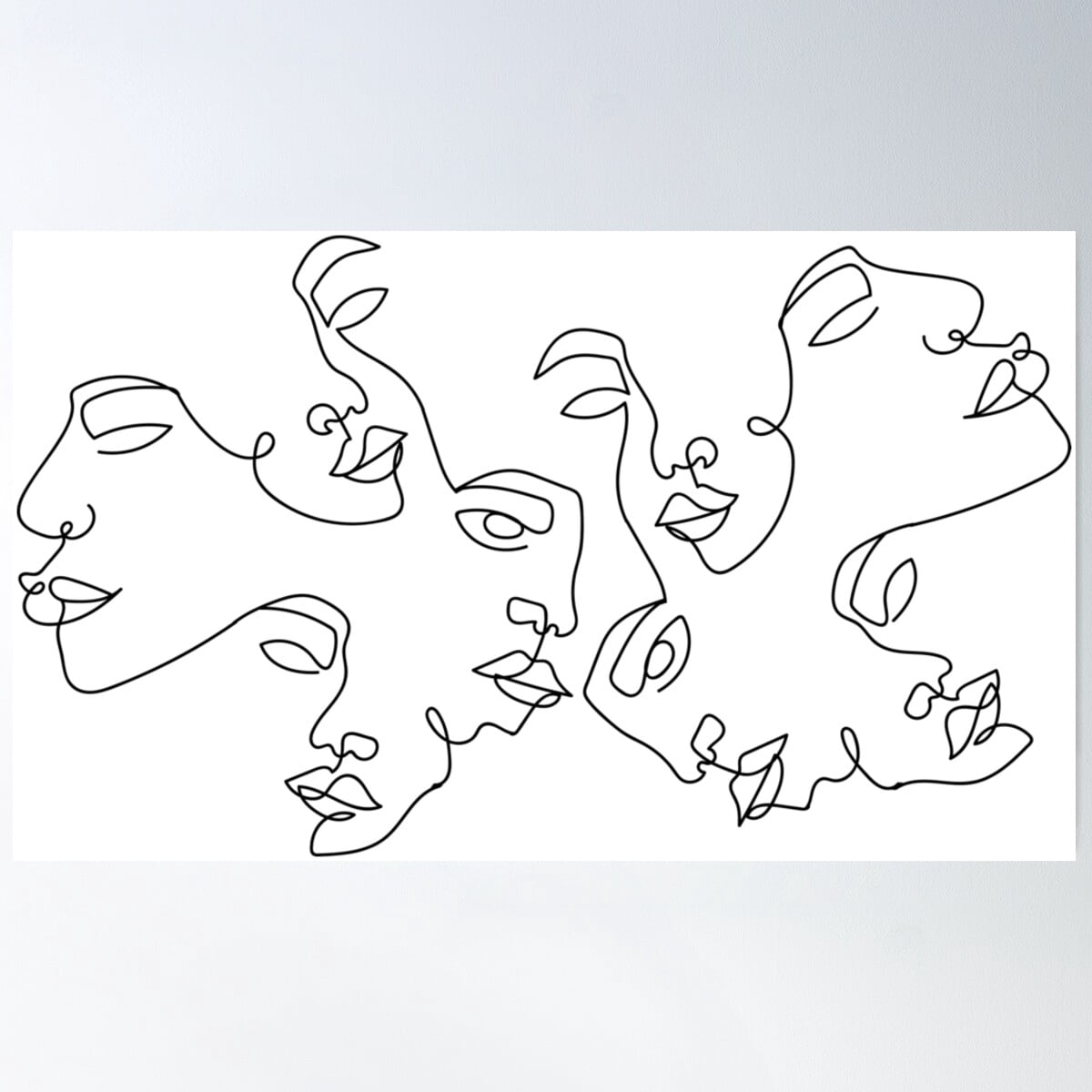 Abstract Lines Poster Wall Art, Modern Wall Decor For Living Room ...