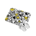 Abstract Lines Soft Diatomaceous Earth Mat, Black Gray Yellow Triangle ...
