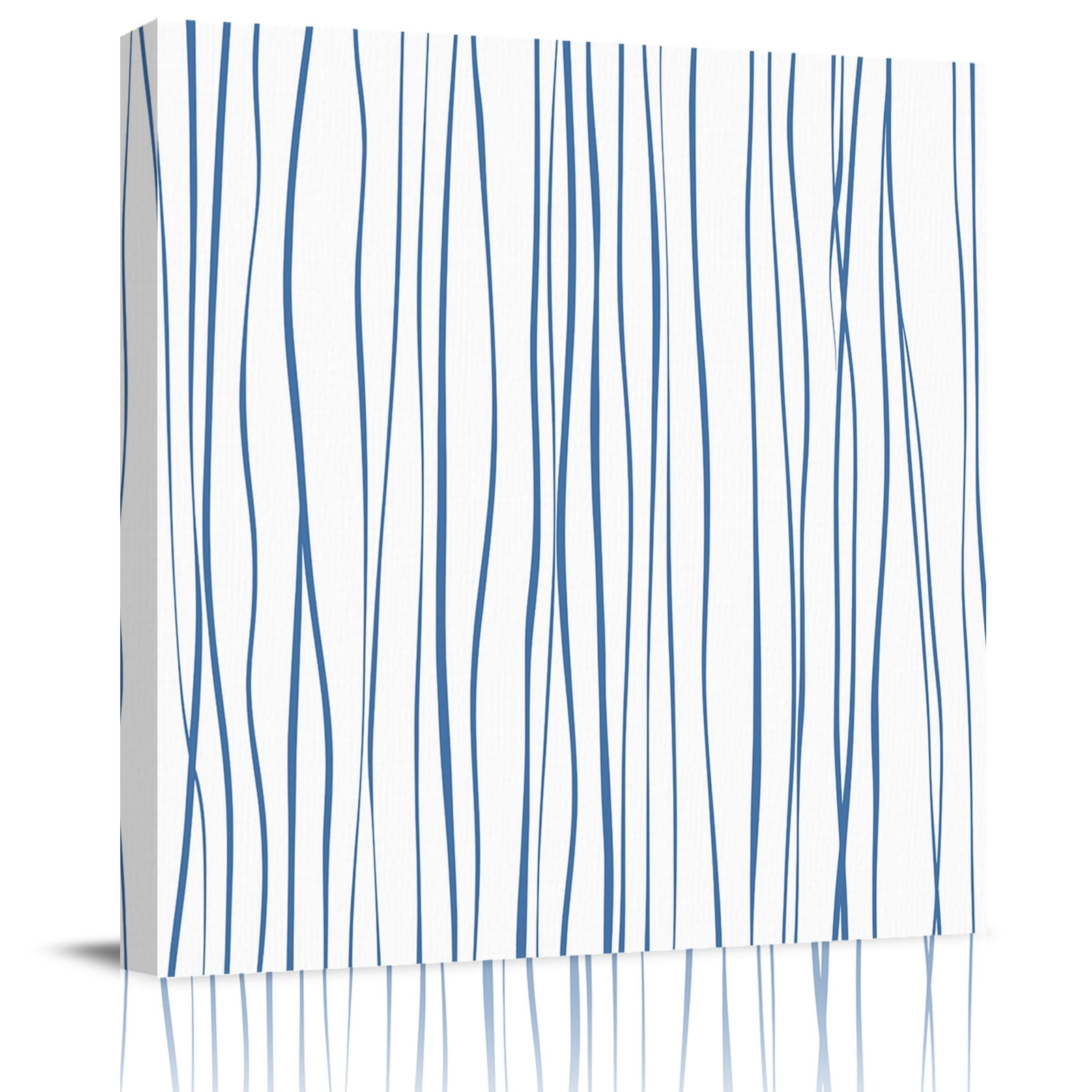 Abstract Lines Texture Canvas Artwork Painting Art, Modern Blue Stripes ...