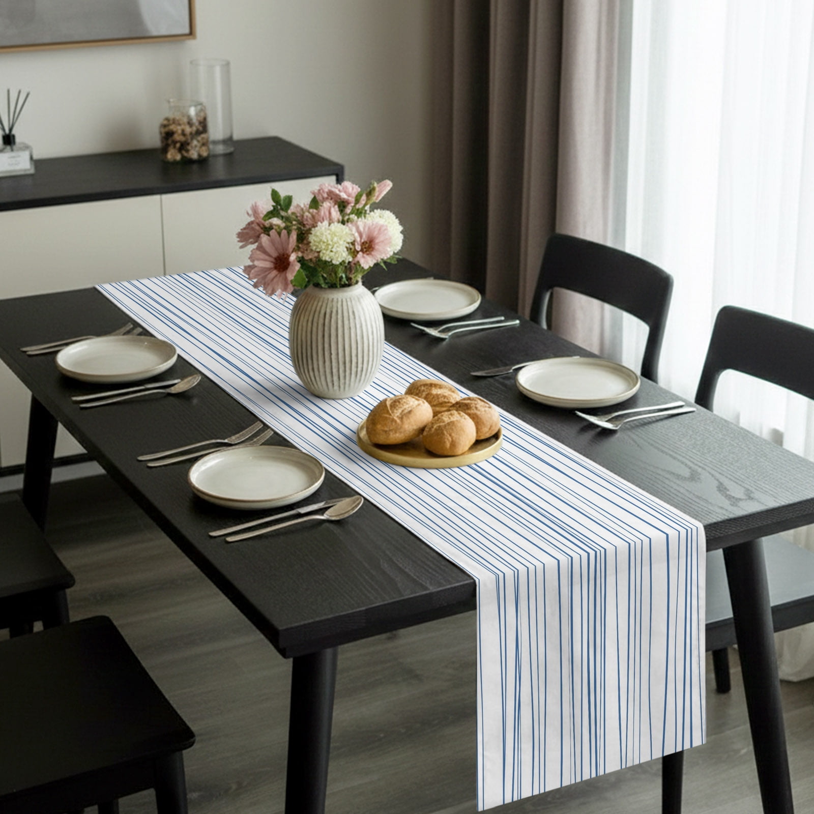 Abstract Lines Texture Table Runner 36 Inches Long,Kitchen Dining ...