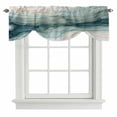 Abstract Lines Tie Up Valance Curtains Green Gradient Charcoal Ripples ...